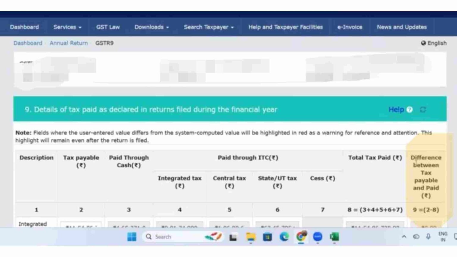 GST Annual Return Simplified: New Column Added in GSTR-9 to Resolve Tax ...