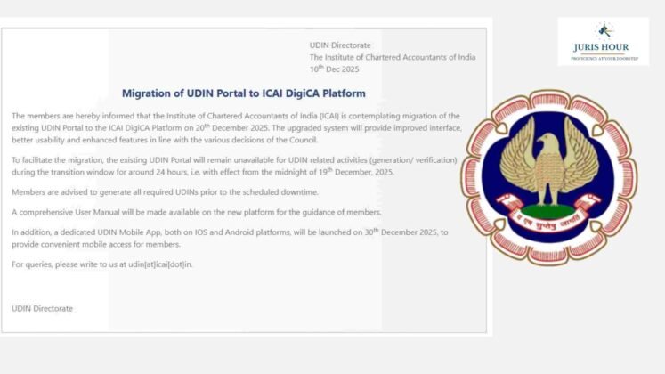 UDIN Portal to Be Migrated to ICAI DigiCA Platform on December 20, 2025 ...