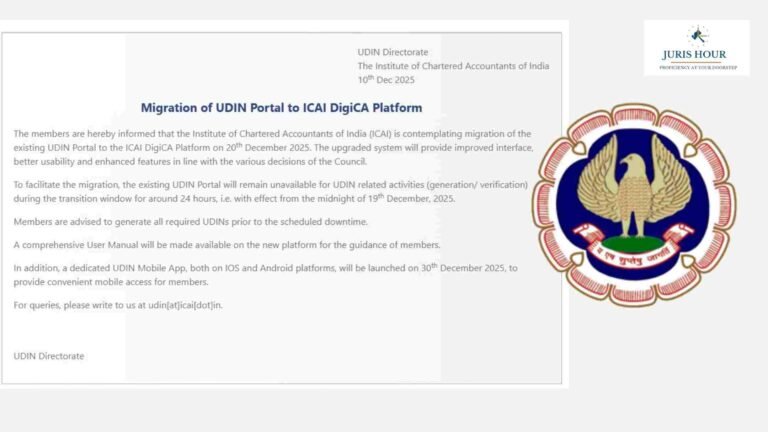 UDIN Portal to Be Migrated to ICAI DigiCA Platform on December 20, 2025 ...