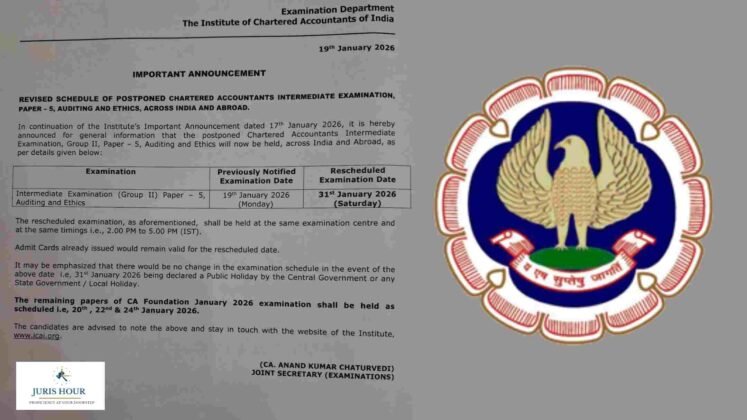 ICAI Reschedules CA Intermediate Group II Auditing & Ethics Paper to ...